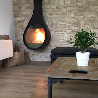 Tiplo • Cheminée à Bois en acier ROCAL Drop