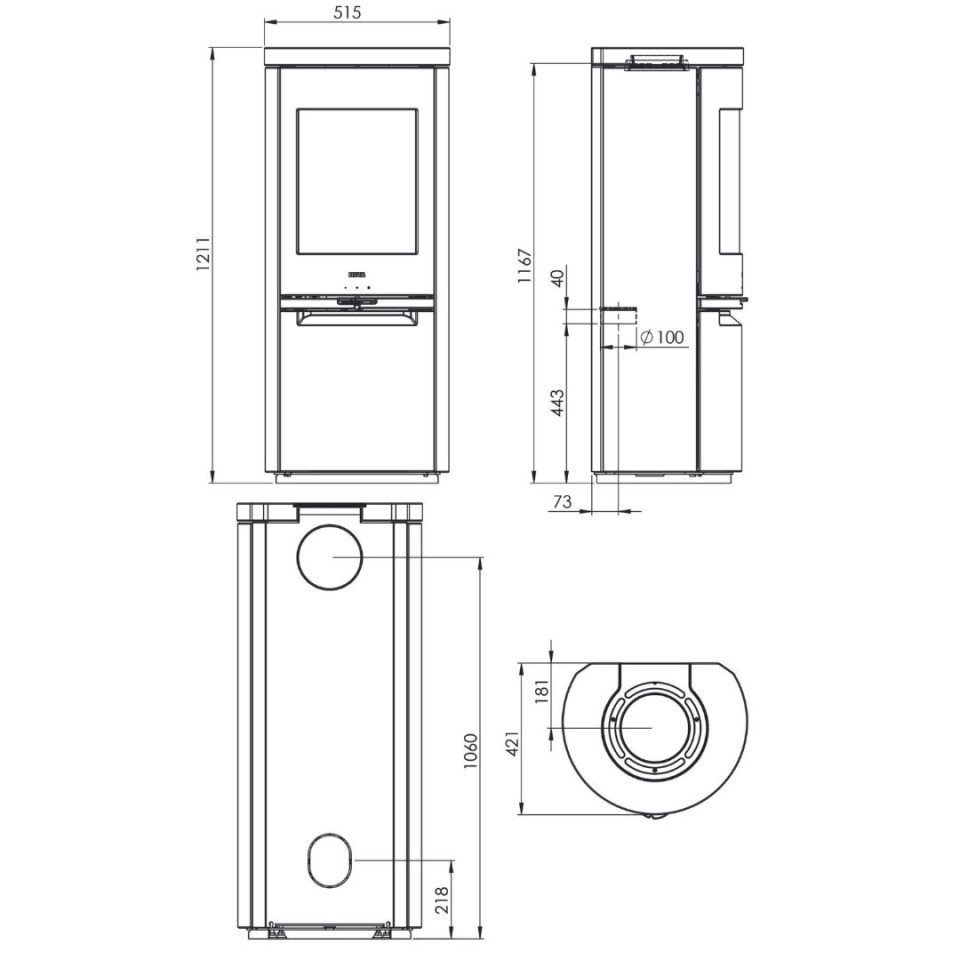 Tiplo • Poêle à bois HETA SCAN LINE 900